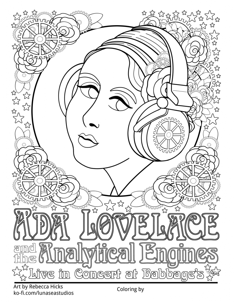 2 Scientist Coloring Sheets by Rebecca Hicks - Rose City Comic Con